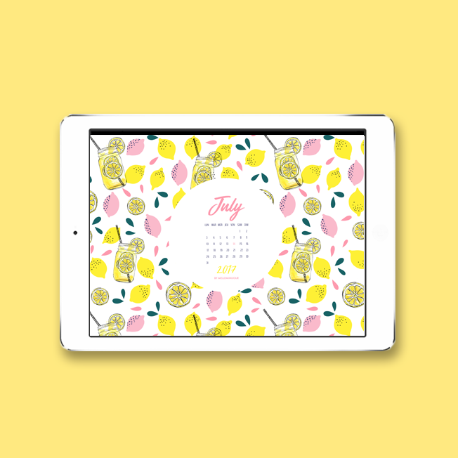 Le calendrier de juillet | MelleMimijolie