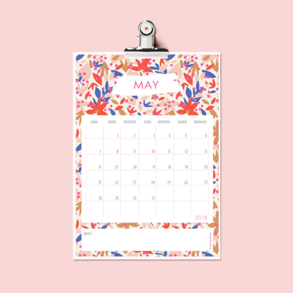 FLORAL: LE CALENDRIER DE MAI 2018 | MelleMimijolie