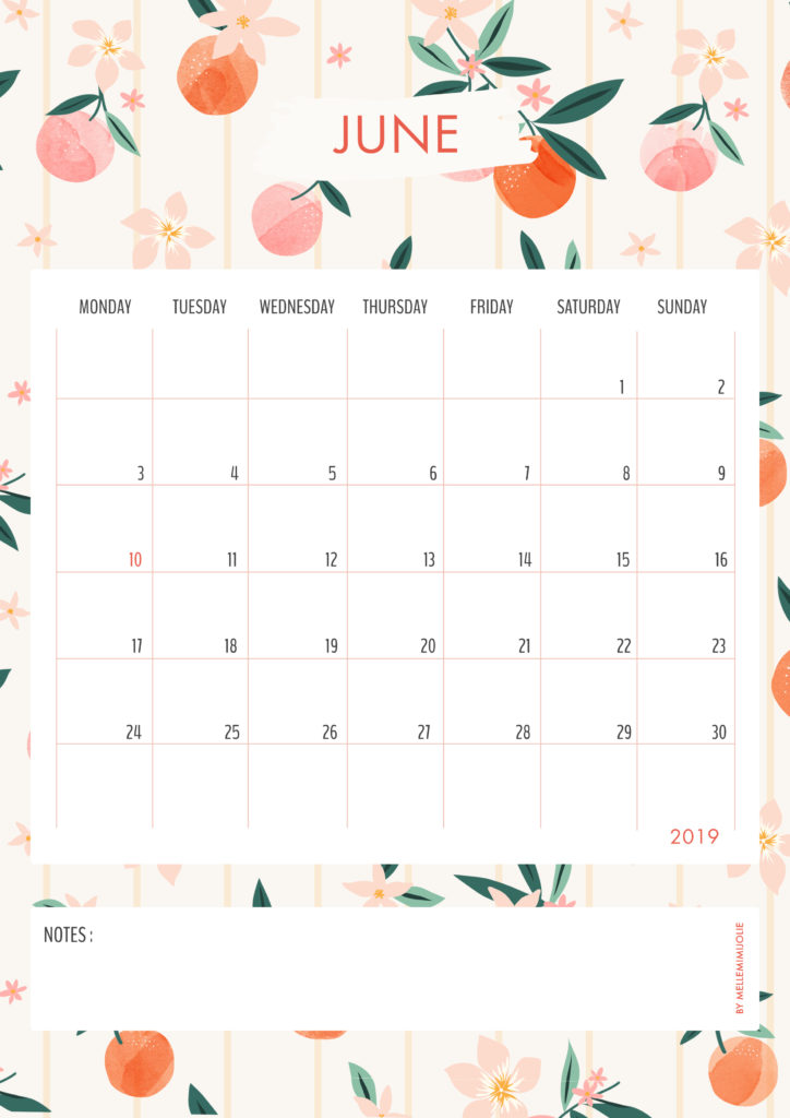 AGRUMES: LE CALENDRIER DE JUIN | MelleMimijolie